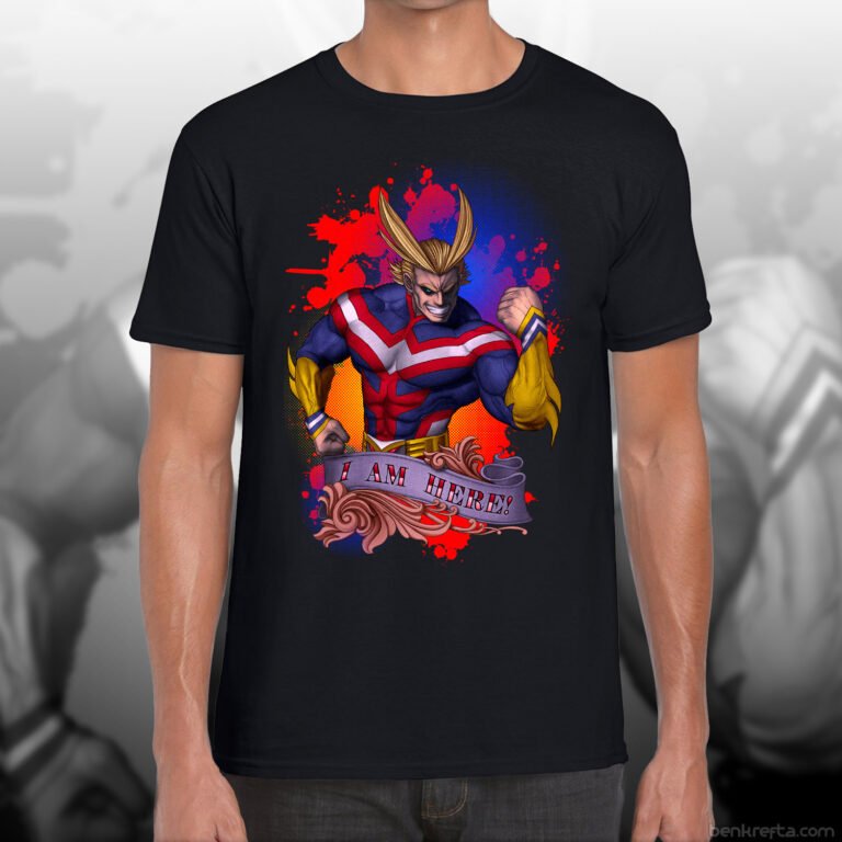 T-SHIRT ALL MIGHT - Exclusive Design - My Hero Academia - Short Sleeve ...