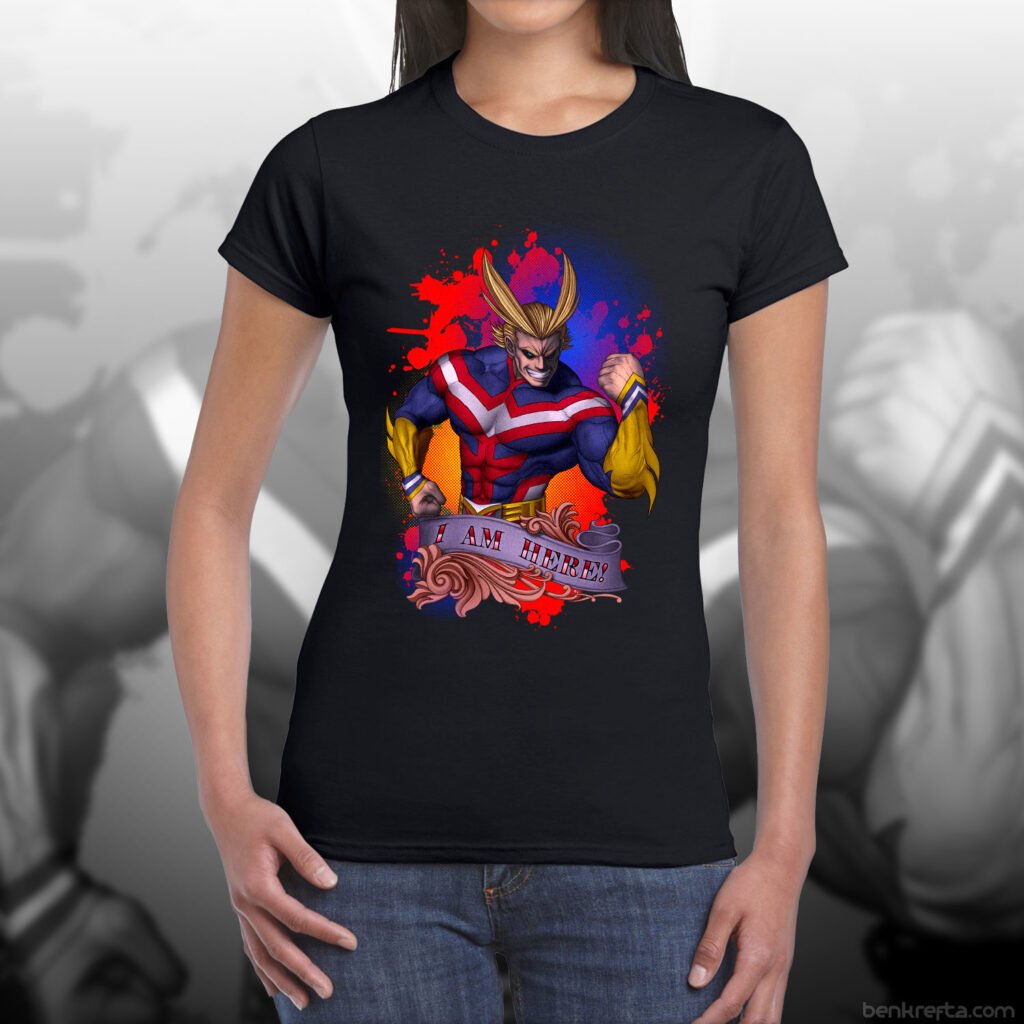 T-SHIRT ALL MIGHT - Exclusive Design - My Hero Academia - Short Sleeve ...